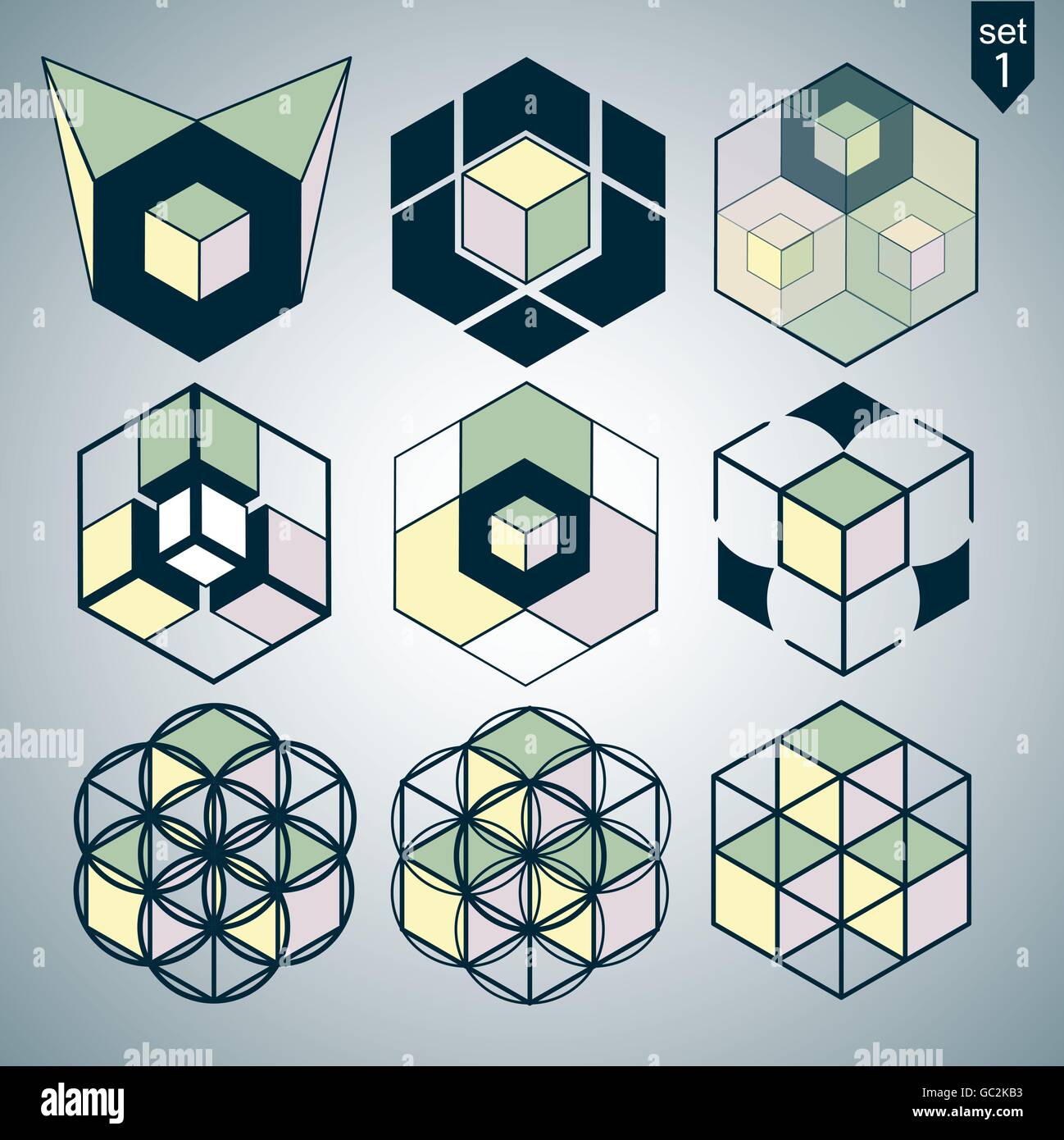 Cube set Stock Vector Images - Alamy