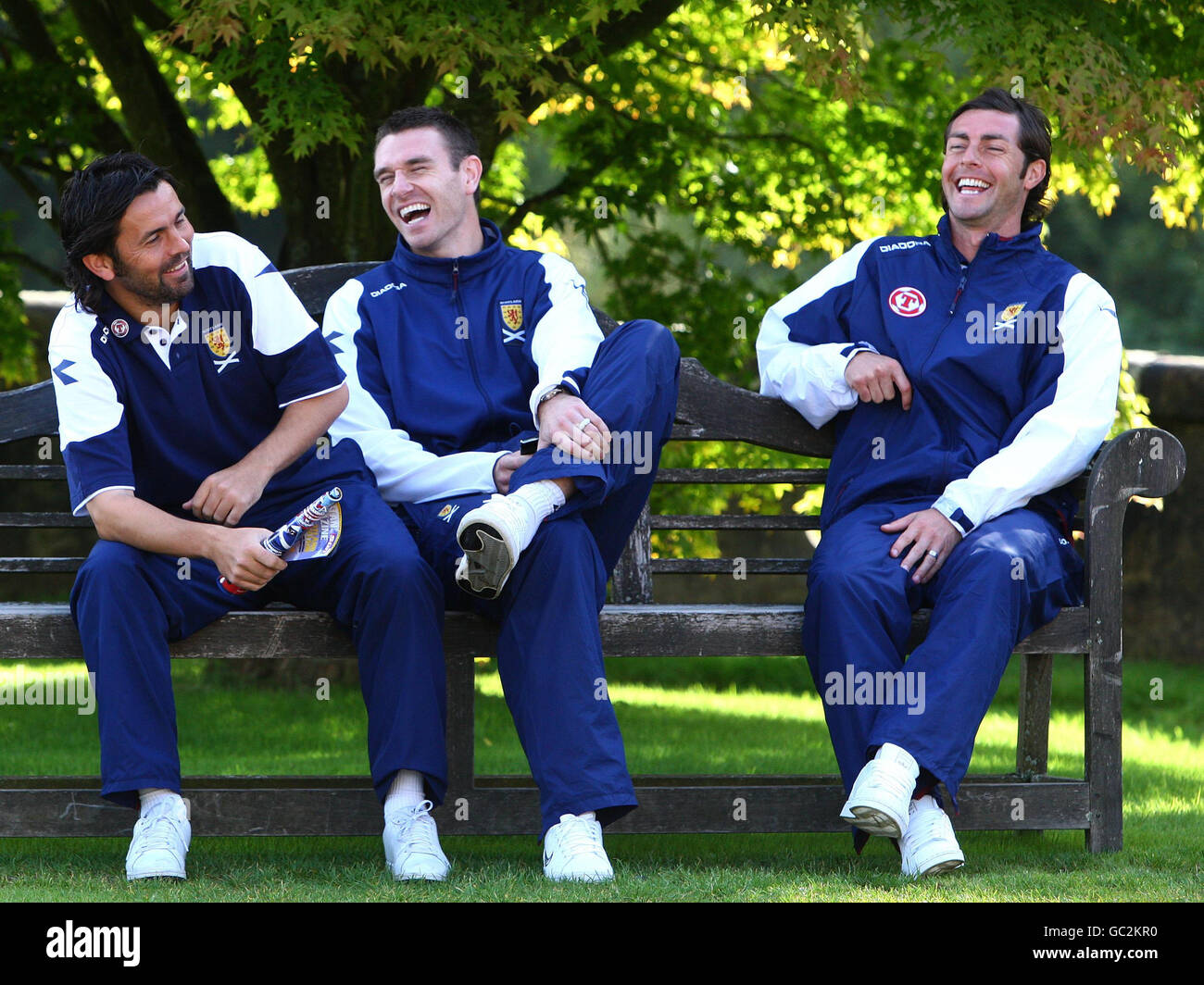Scotland players (from left) Paul Hartley, Stephen McManus and Jamie ...