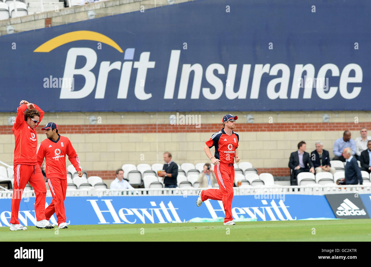 Brit Insurance signage as England players make their way out on to the ...