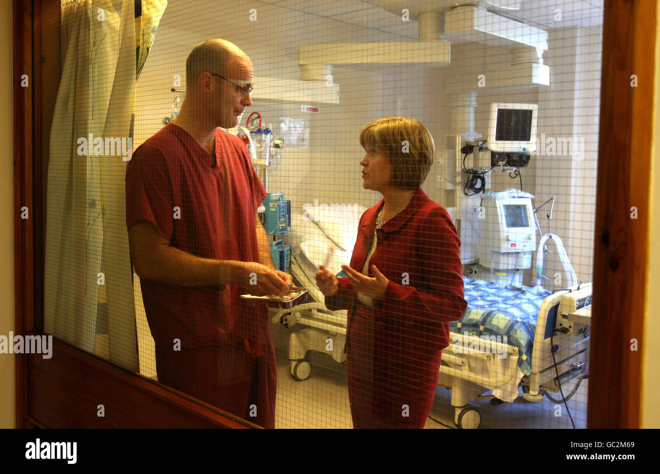 Scottish Health Secretary Nicola Sturgeon with Sean Maher, Senior ...