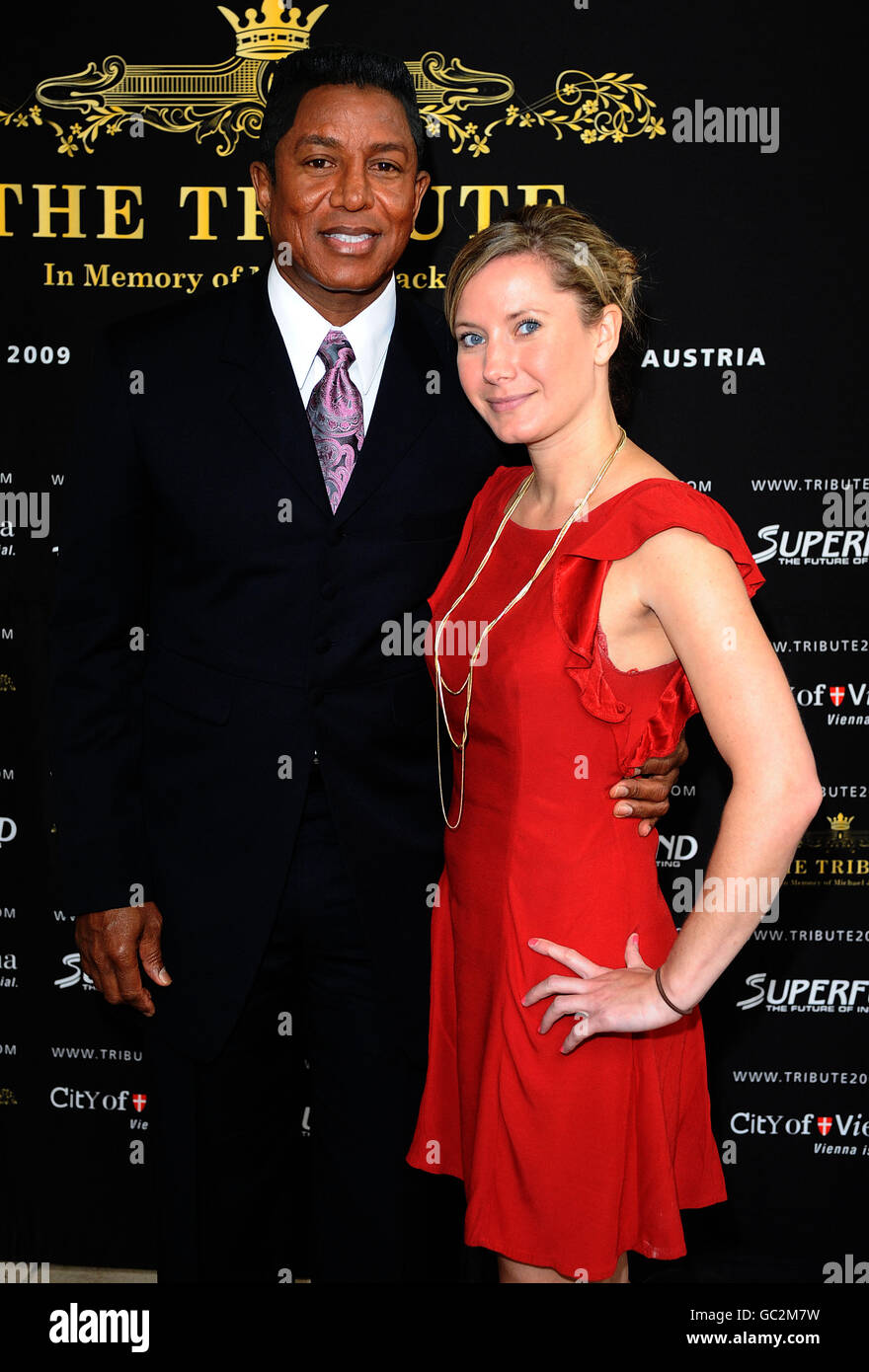 Jermaine Jackson with Daily Mirror journalist Danielle Lawler at a ...