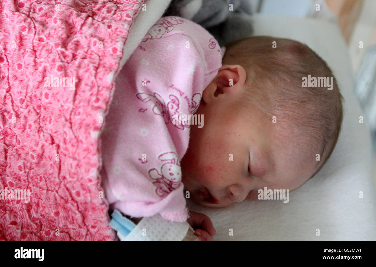 Baby girl found abandoned Stock Photo - Alamy
