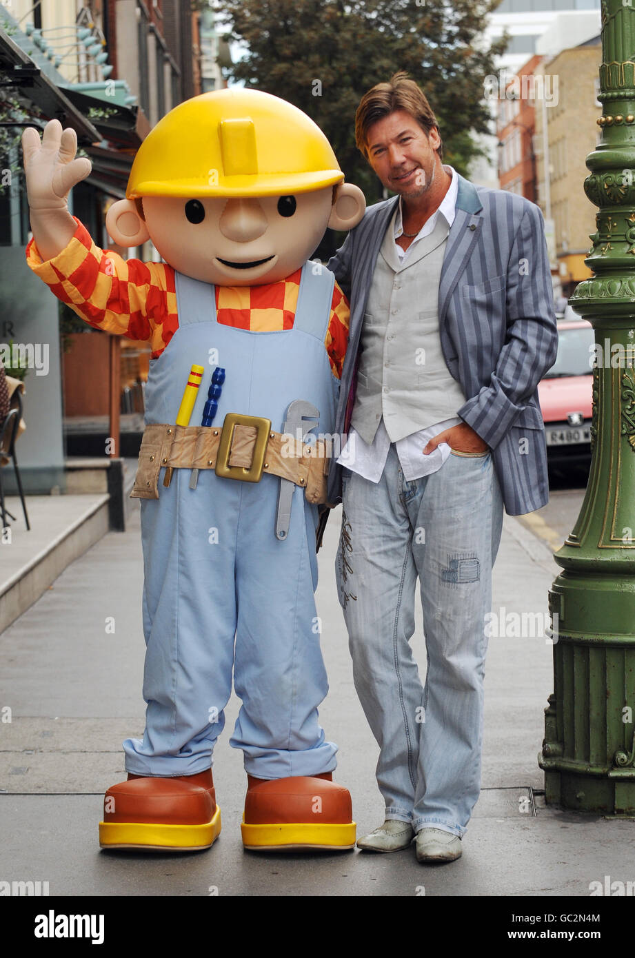 Keith Chapman in London today with 'Bob the Builder', a children's ...