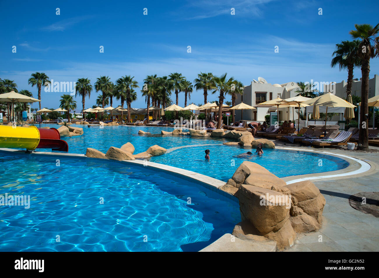 Swimming pool in Sharm el Sheikh luxury hotel, Egypt Stock Photo - Alamy
