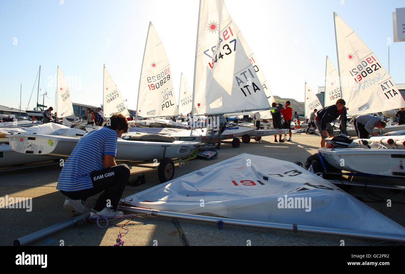 Sailing - Skandia Sail for Gold Regatta - English Channel Stock Photo ...