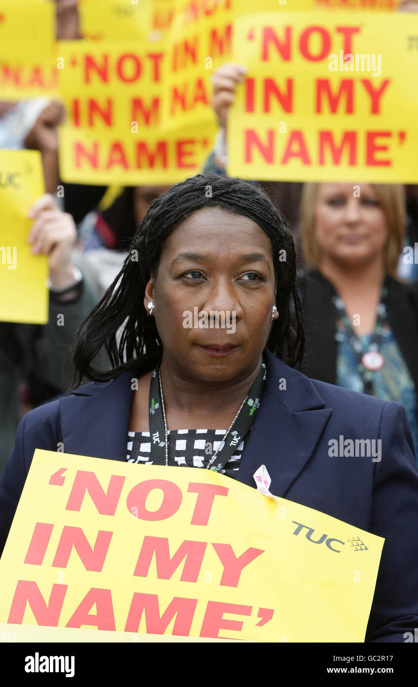 Gee Walker, mother of murdered Anthony Walker, takes part in a silent ...