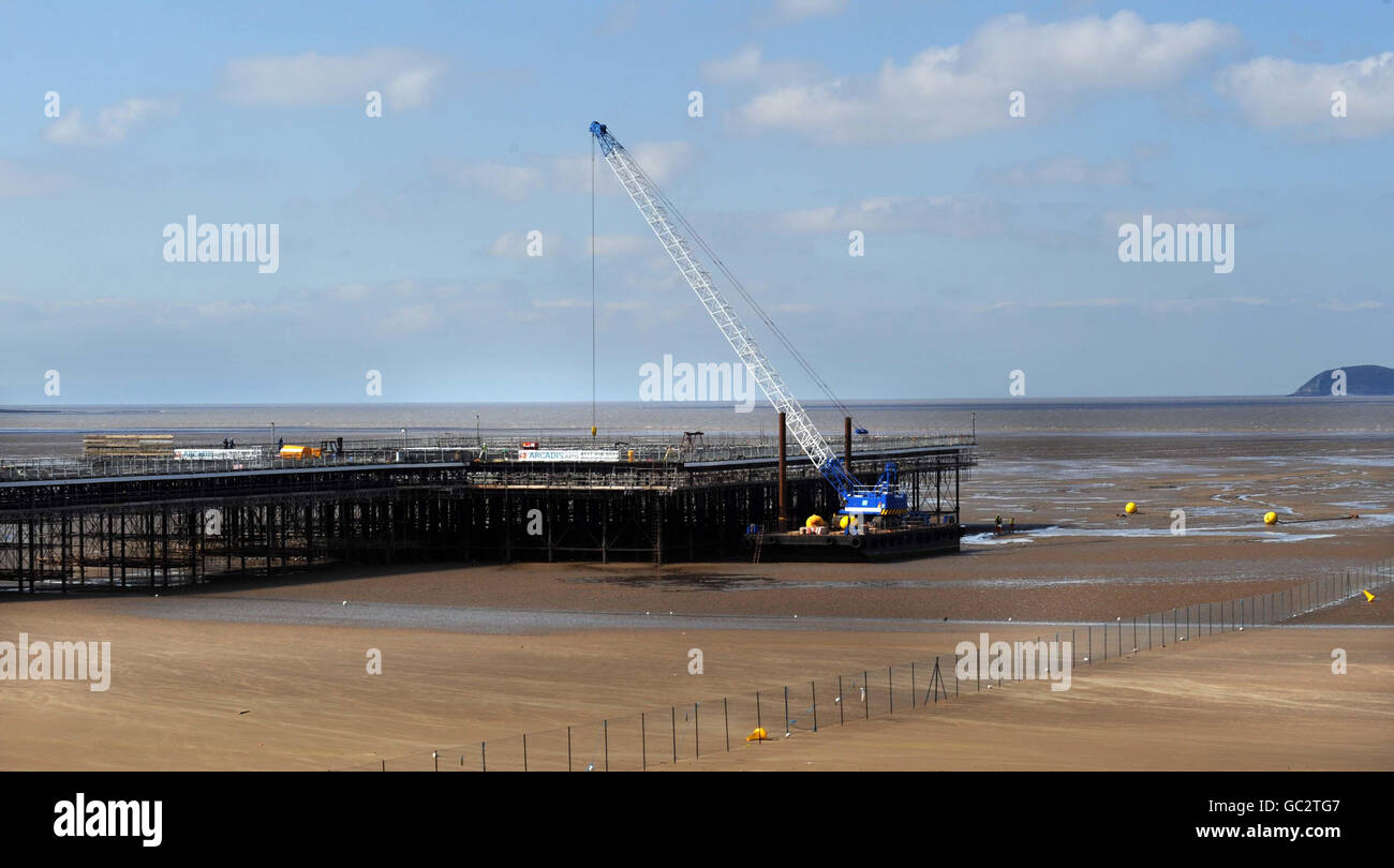 Weston-Super-Mare Grand Pier Restoration Stock Photo - Alamy