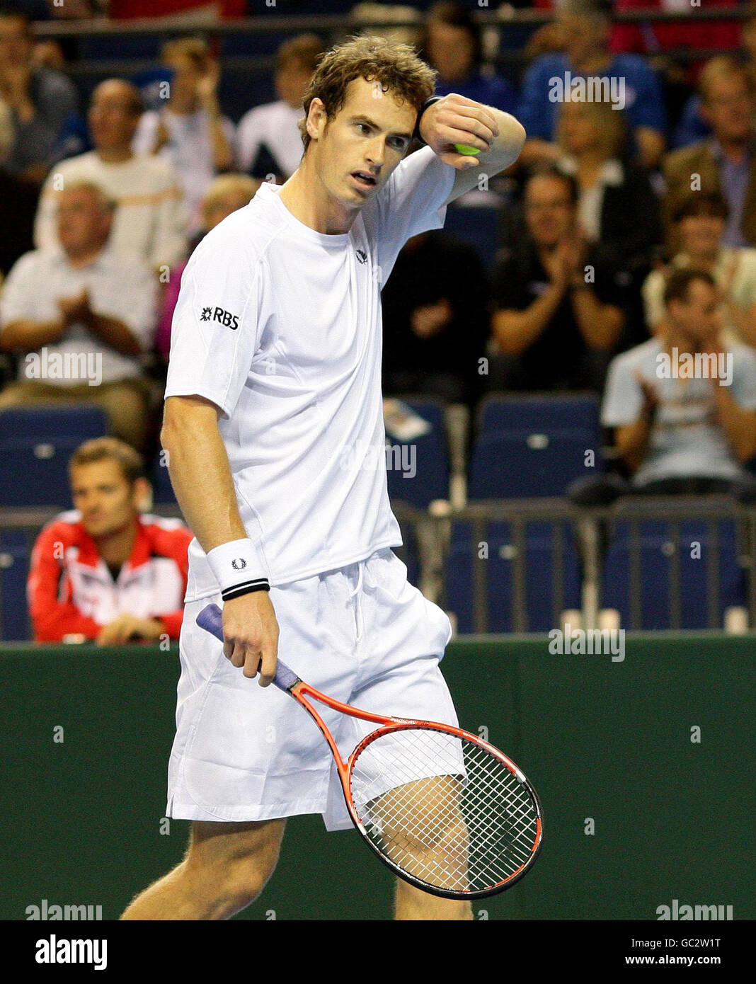 Great Britain's Andy Murray in action against Poland's Michal ...