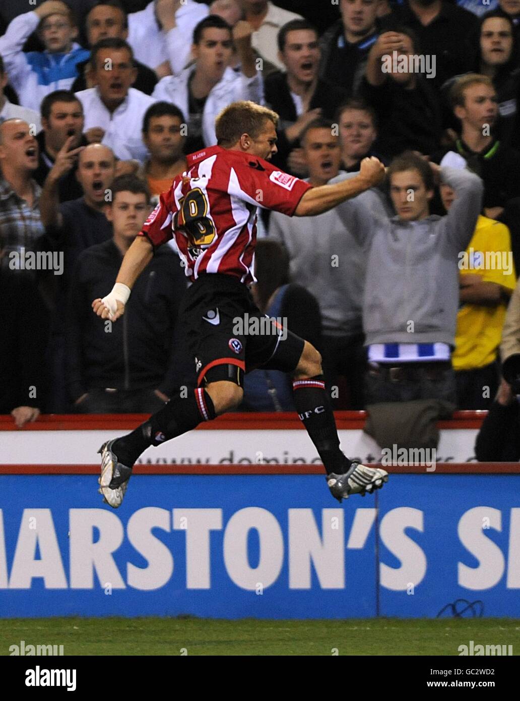Sheffield United's Jamie Ward celebrates scoring his sides first goal ...