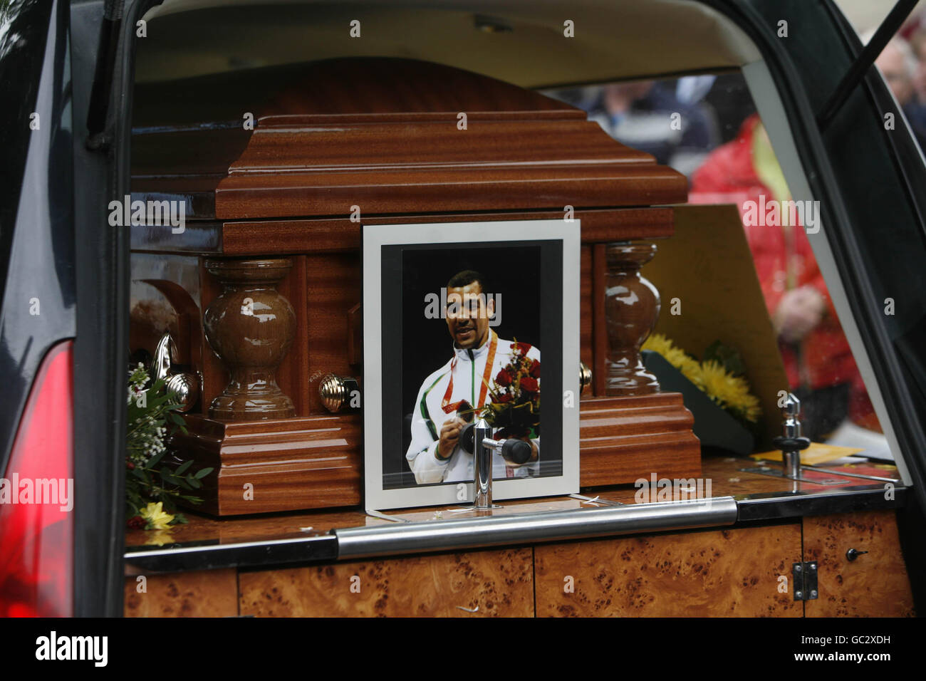 Darren Sutherland funeral Stock Photo - Alamy