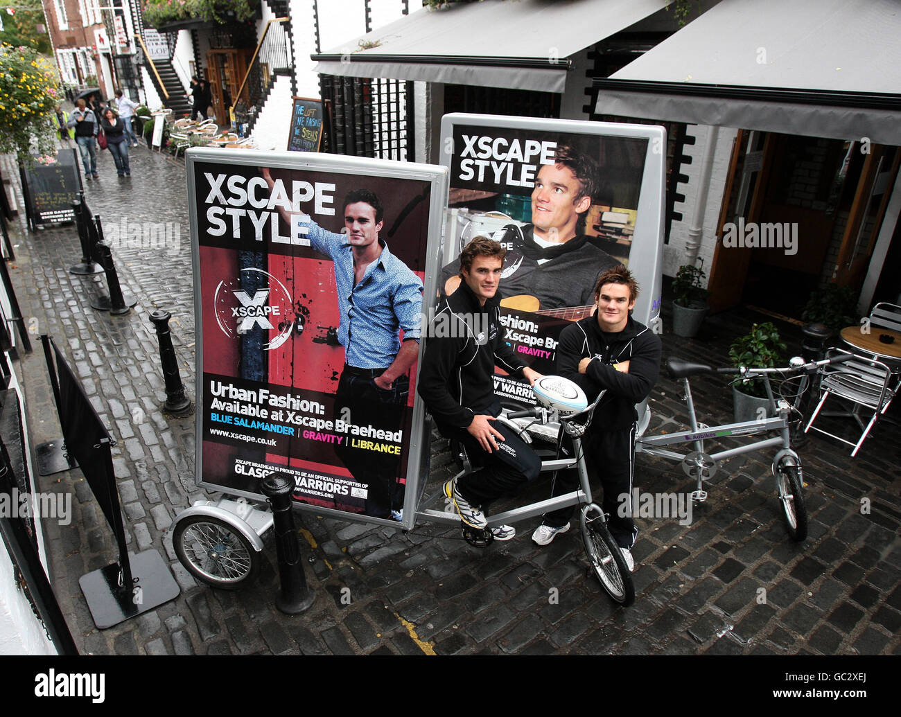 Glasgow Warriors rugby players Max Evans (right) and Thom Evans promote ...