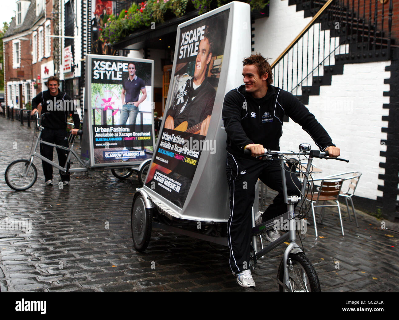 Glasgow Warriors rugby players Max Evans (right) and Thom Evans promote ...