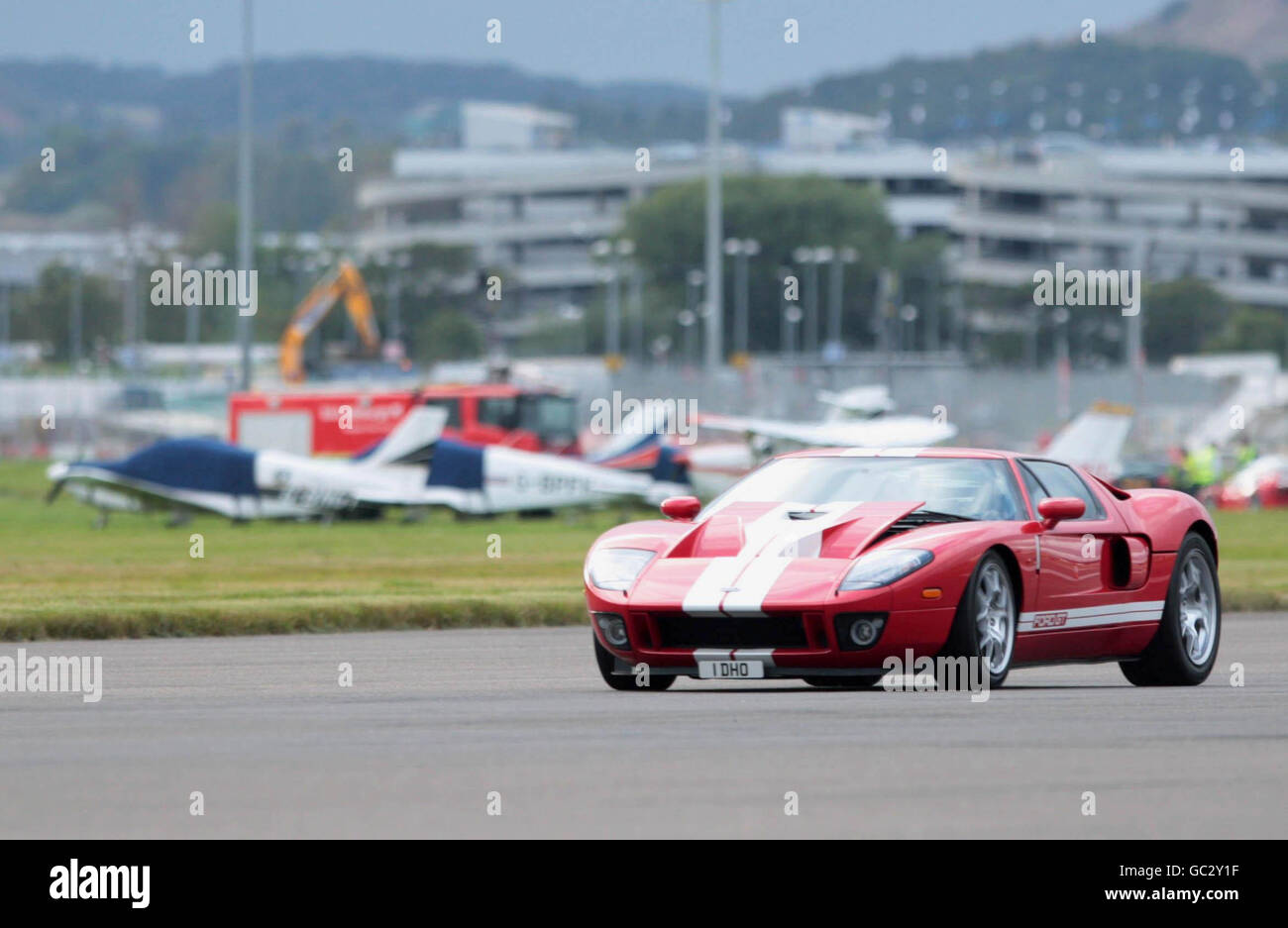 Supercar charity event at Edinburgh Airport Stock Photo - Alamy