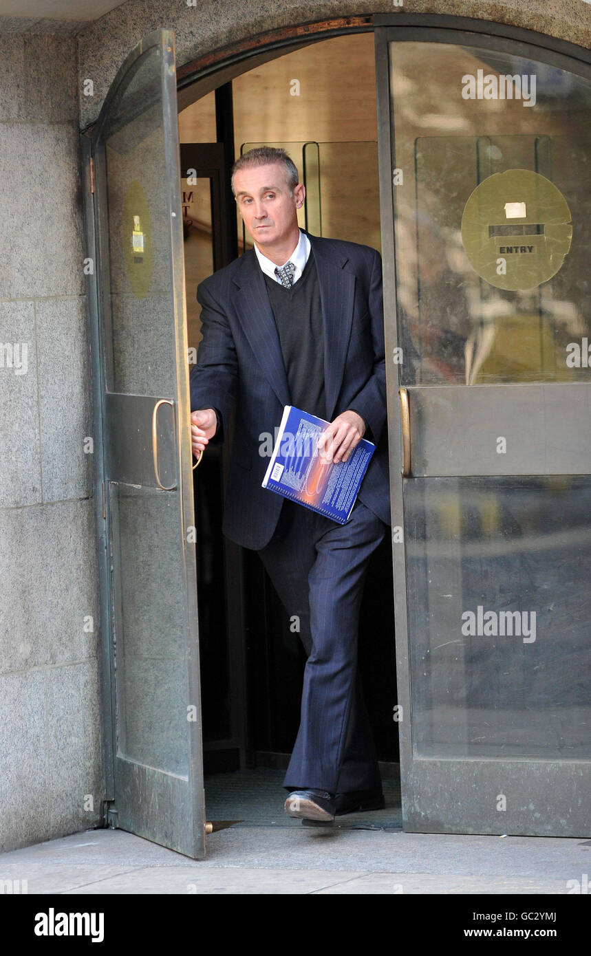 Patrick McAdam leaves the Old Bailey in London, after giving evidence ...
