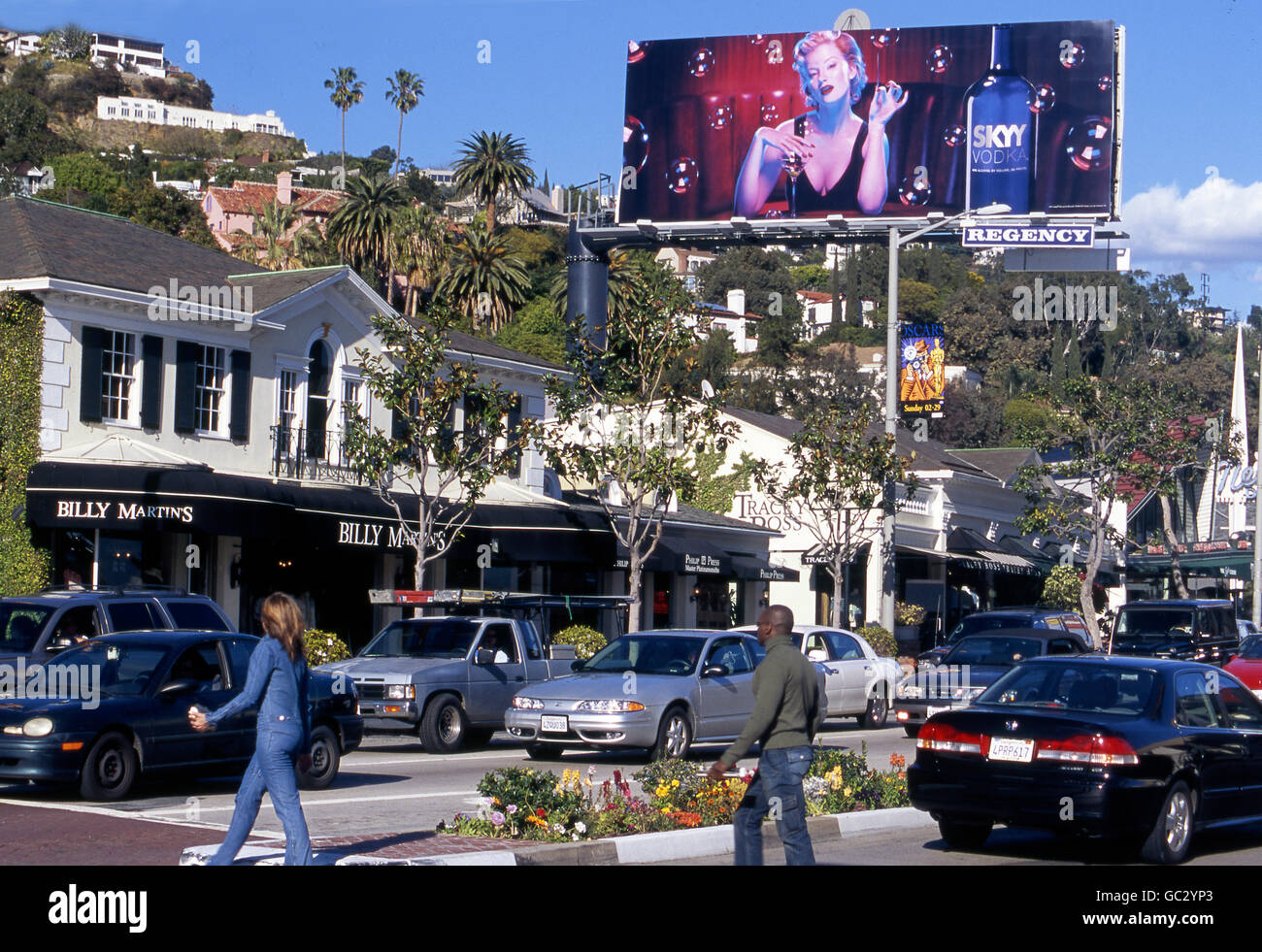 Sunset Plaza on the Sunset Strip circa 1990s Stock Photo - Alamy
