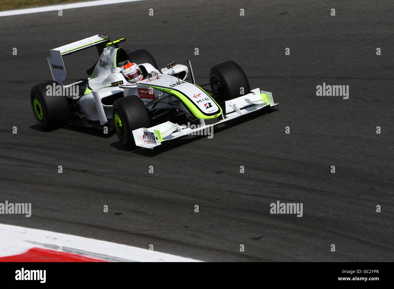 Brawn GP driver Rubens Barrichello during qualifying at the Monza ...