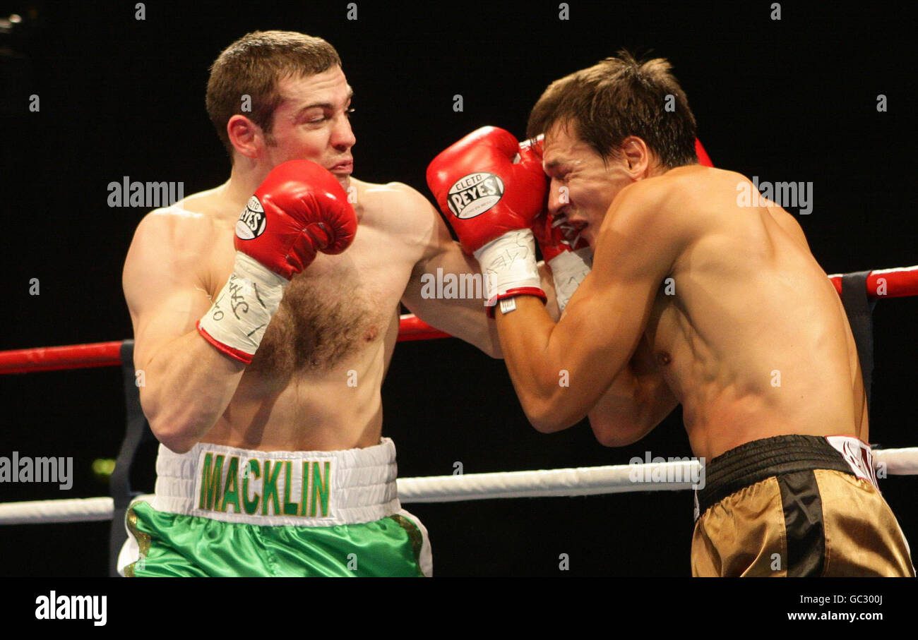 Great Britain's Matthew Macklin in action with Finland's Amin Asikainen ...