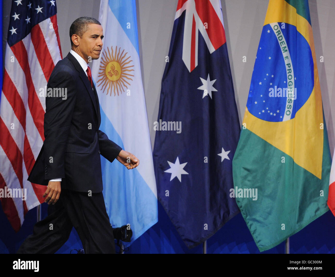 US President Barack Obama arrives for his press conference as chair of ...