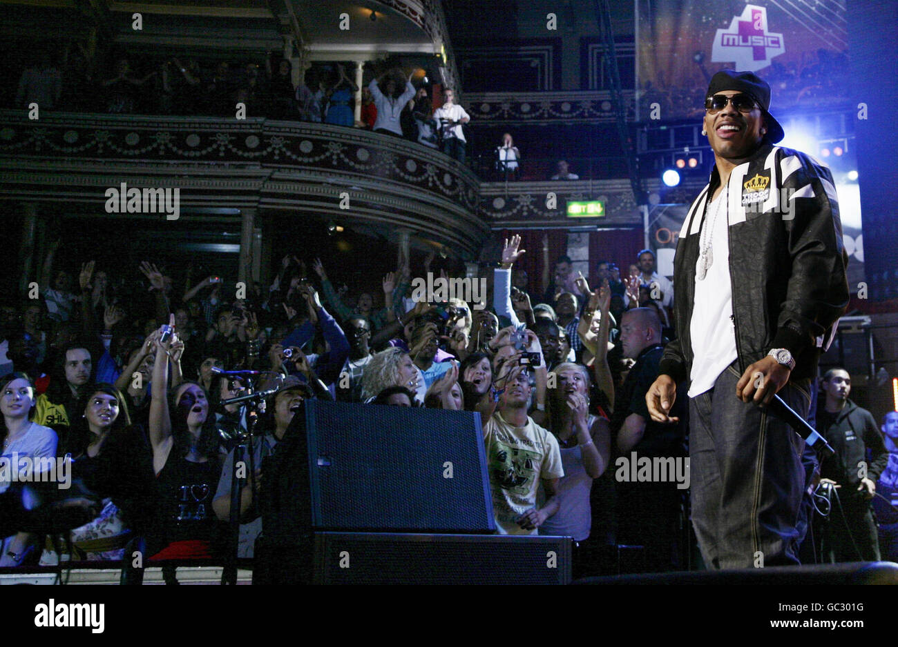 Nelly performing at the Orange Rock Corps concert at the Royal Albert ...