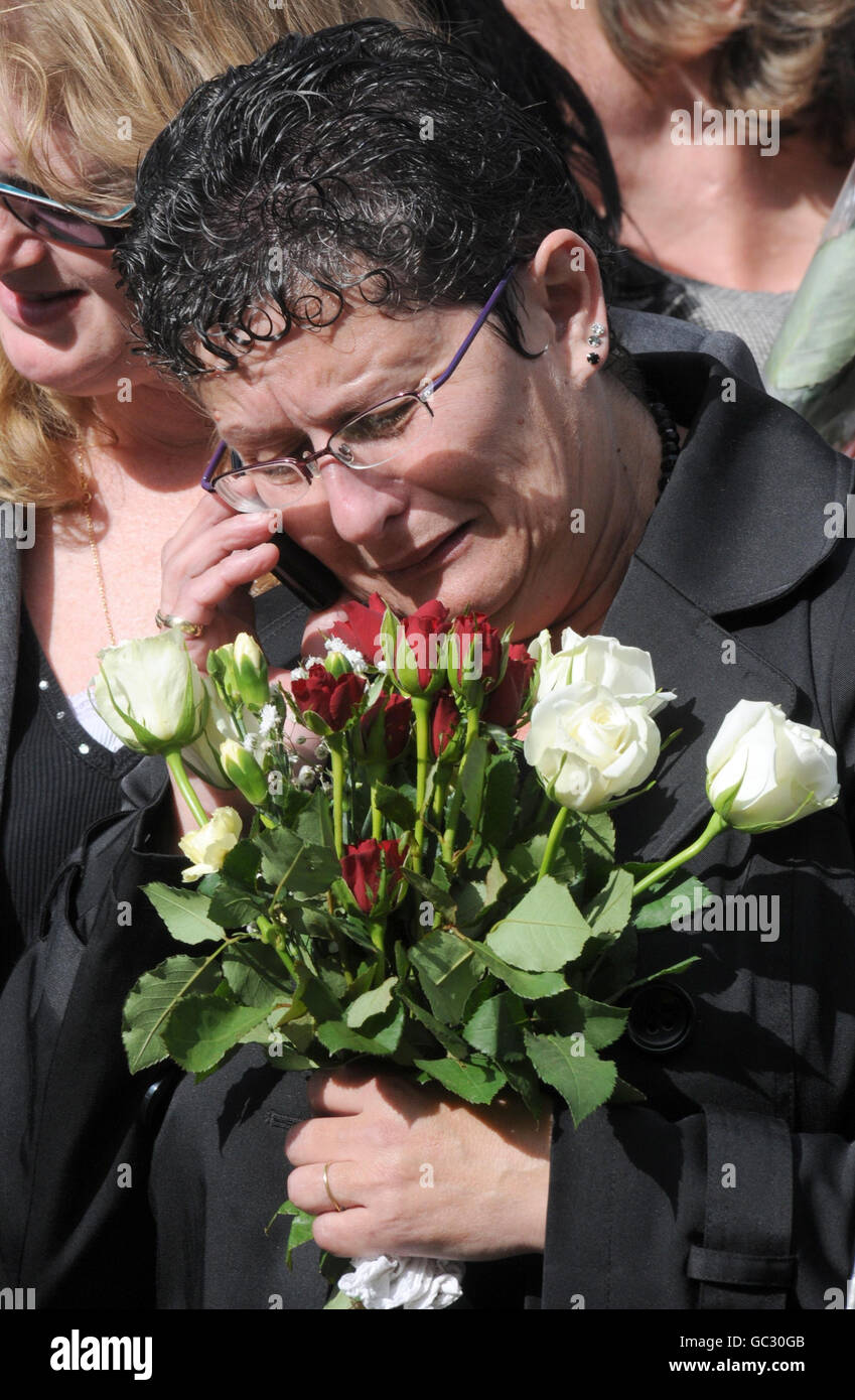 Former Mother-in-Law Jane Perrin reacts as the coffin of Acting ...