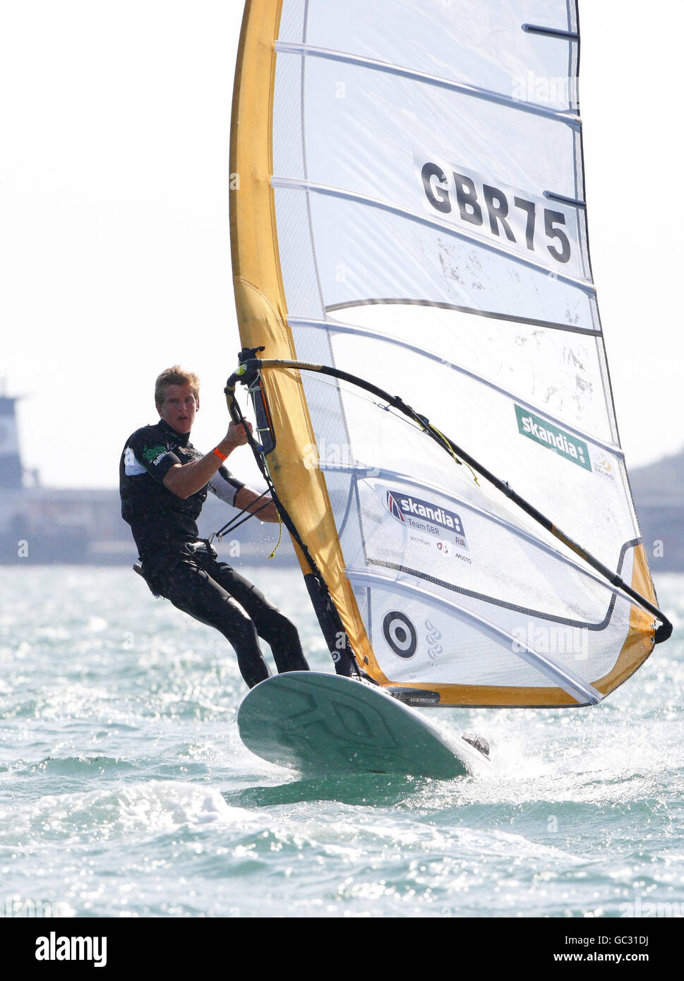 RS:X sailor and member of the RYA Development Squad Richard Hamilton at ...