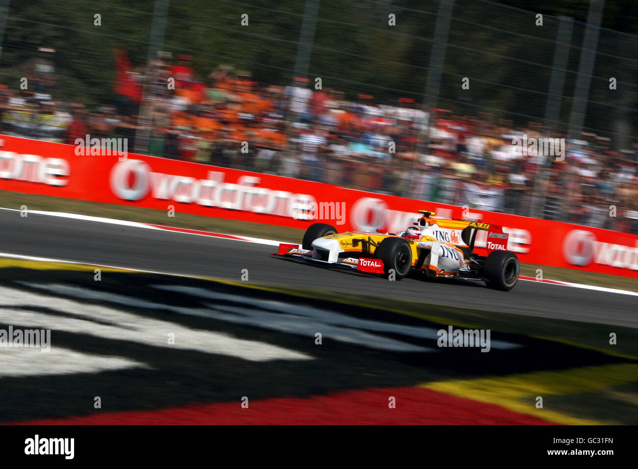 Renault driver romain grosjean during qualifying at the monza circuit ...