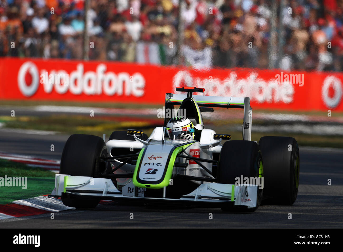 Brawn GP driver Jenson Button during third practice at the Monza ...