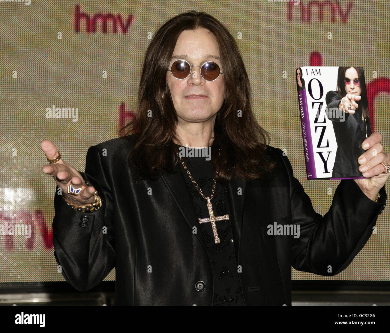 Ozzy Osbourne during a signing session for his book I Am Ozzy at a HMV ...