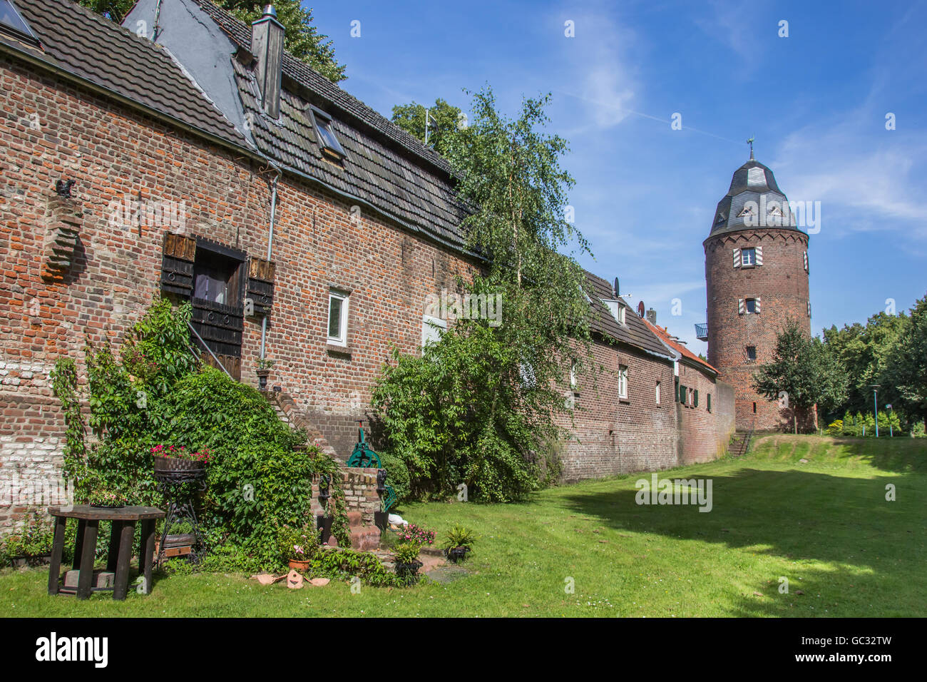 Mill tower in the historic center of Kranenburg, Germany Stock Photo ...