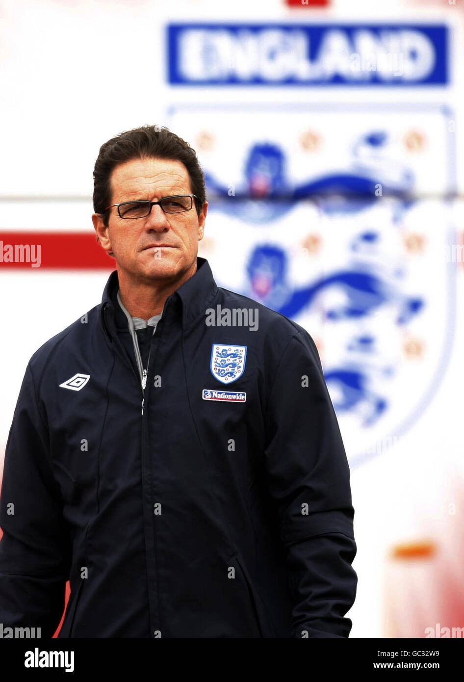 England manager Fabio Capello during the Training Session at London ...