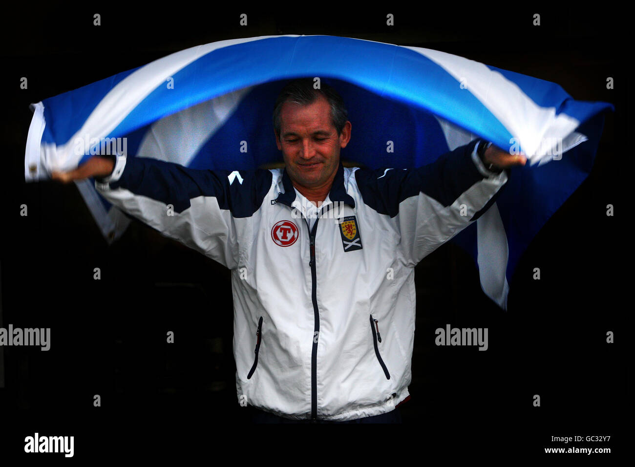 Scotland manager George Burley poses for photographers after the Press ...