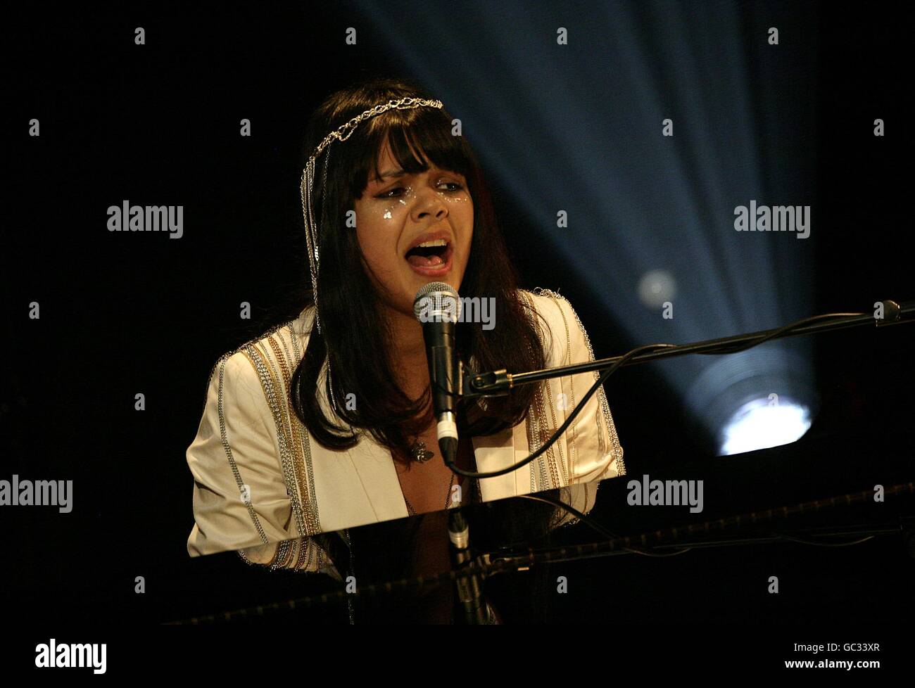 Natasha Khan of Bat for Lashes performs on stage at the 2009 ...