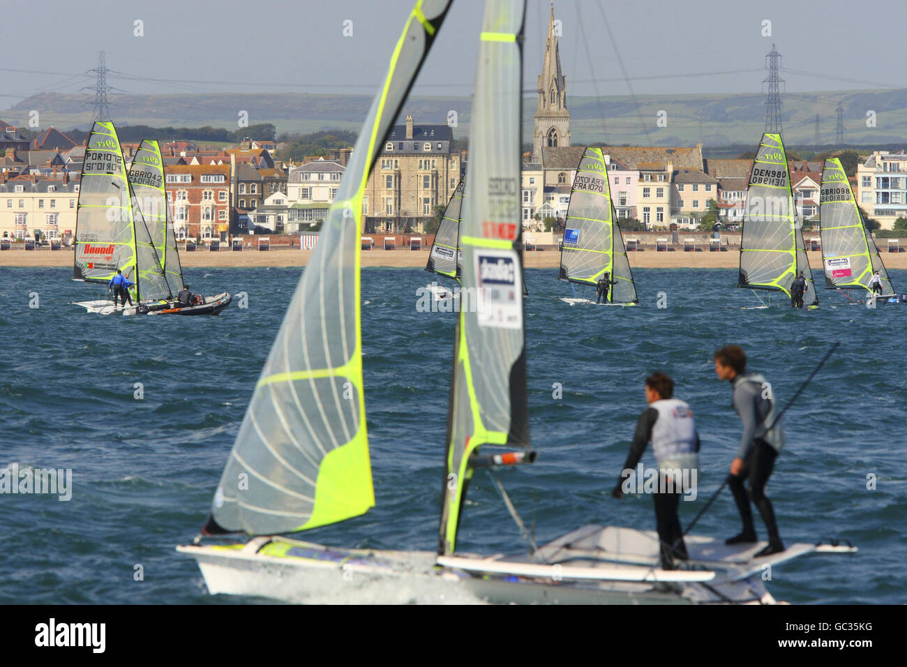 Sailing - Skandia Sail for Gold Regatta - English Channel Stock Photo ...