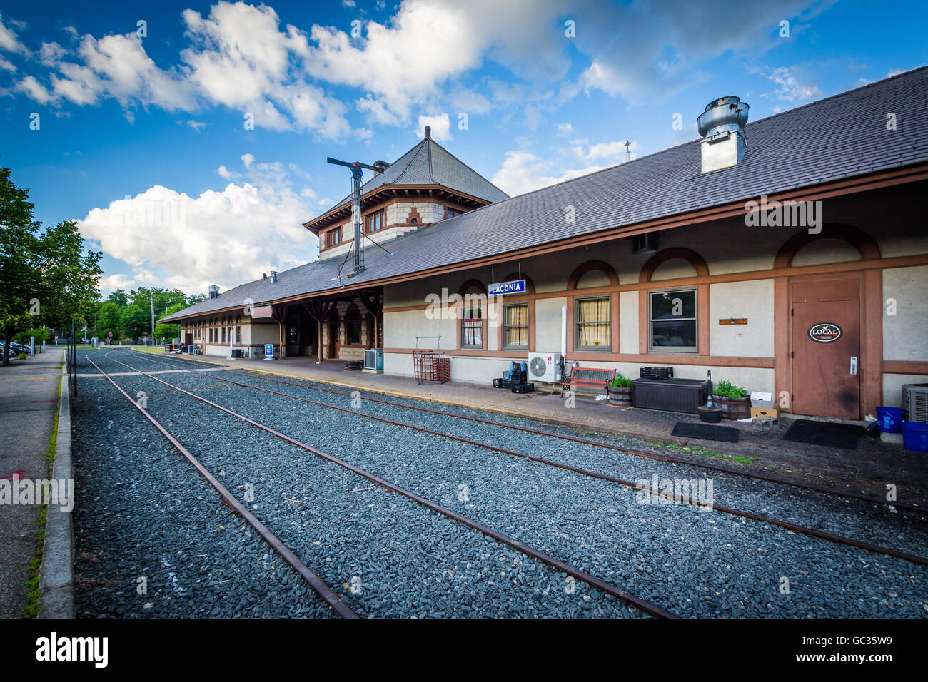 Historic train station, in Laconia, New Hampshire Stock Photo - Alamy