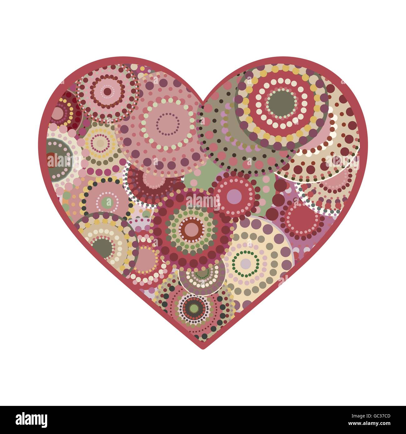 Vector vintage heart greeting card Stock Vector Image & Art - Alamy