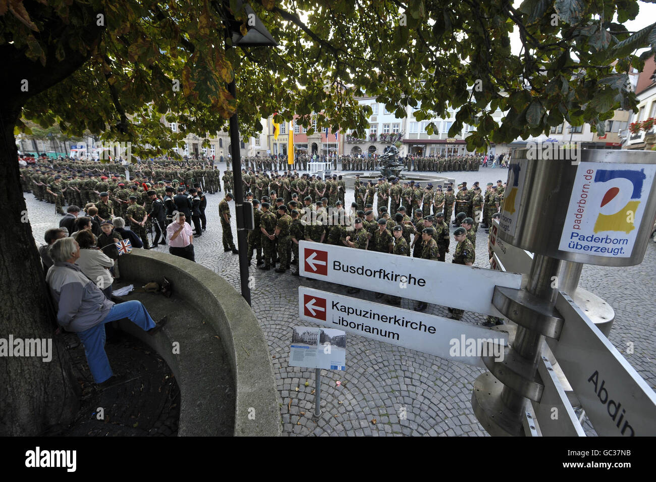 British troops march through German garrison town Stock Photo - Alamy