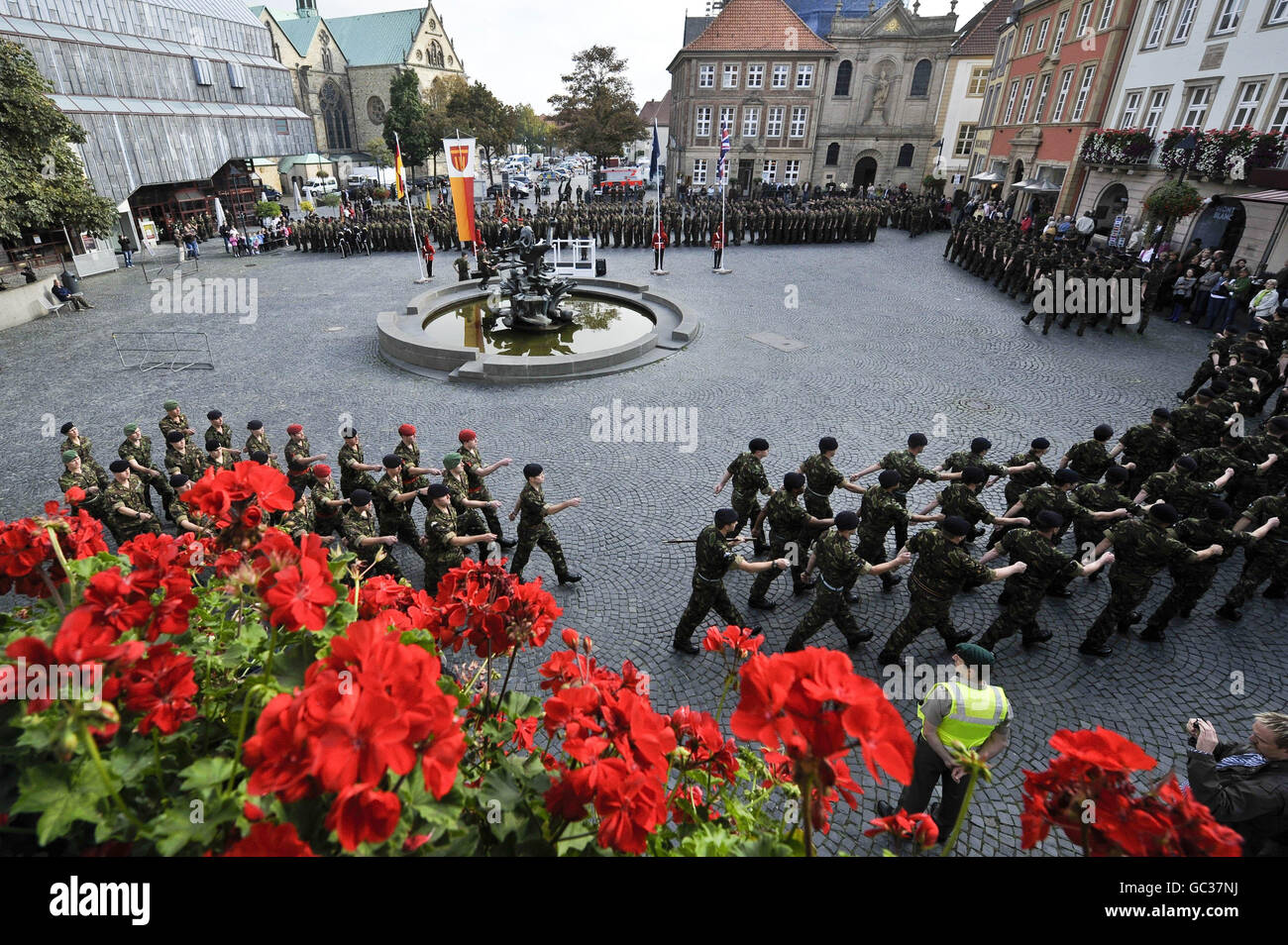 British troops march through German garrison town Stock Photo - Alamy