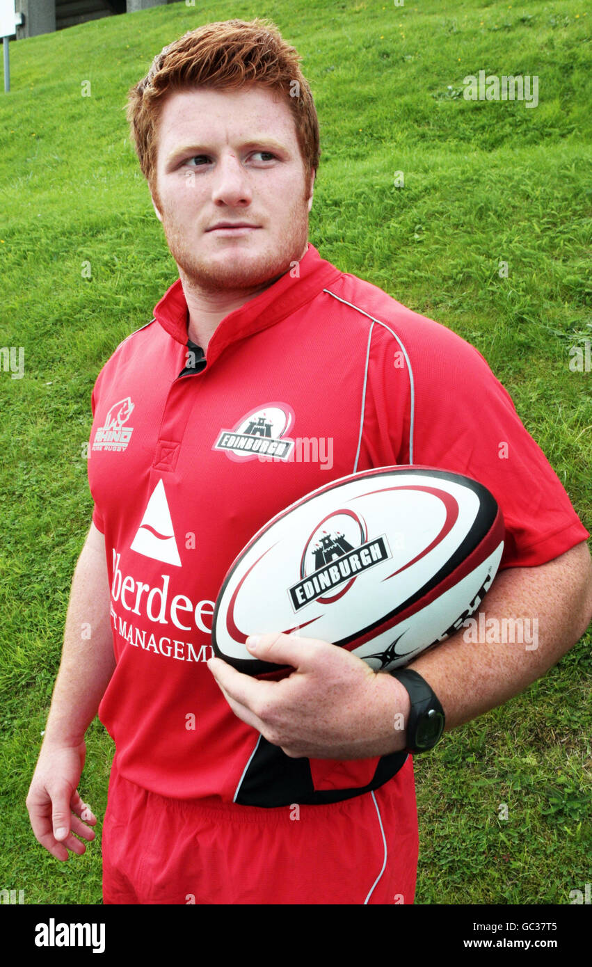 Edinburgh's Kyle Traynor during a photocall at Murrayfield Stadium ...