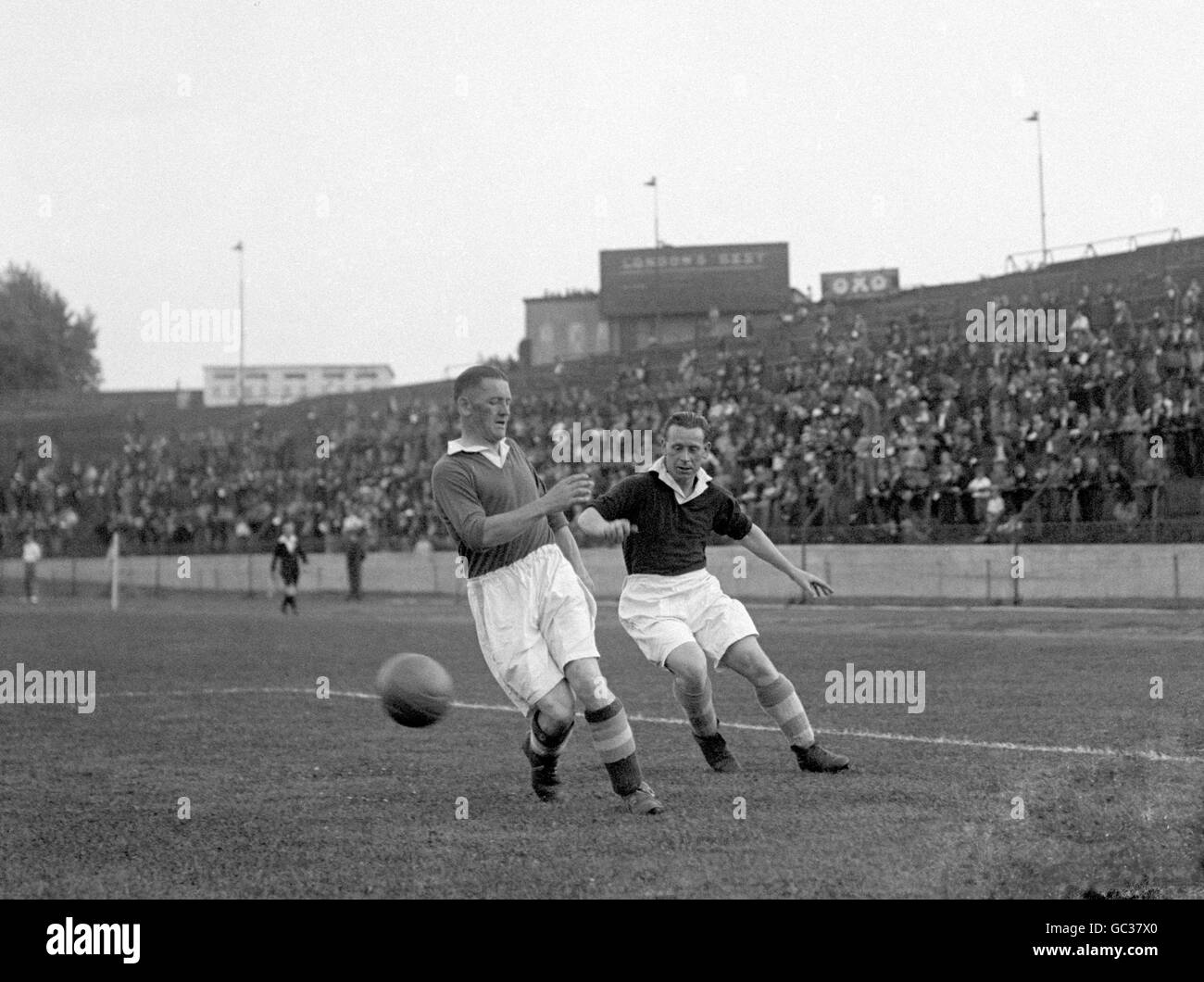 Chelsea FC's John O'Hare (left) and John William "Jackie" Horton in ...