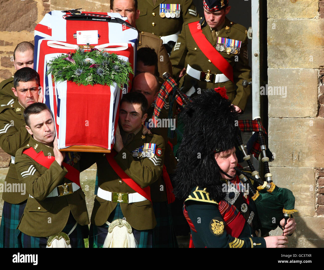 Sergeant Stuart Millar funeral Stock Photo - Alamy