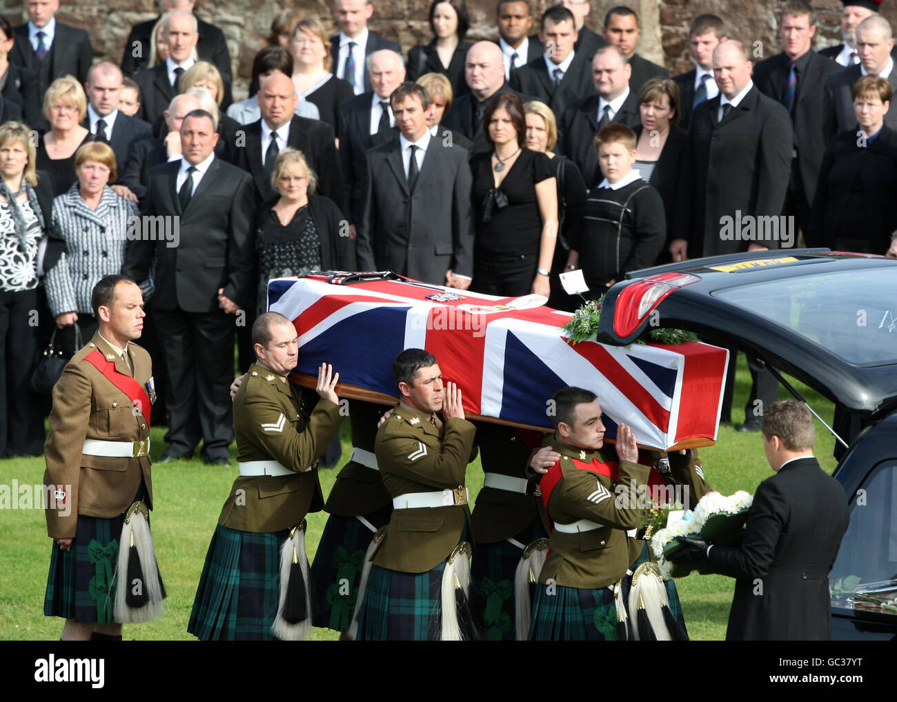 Sergeant Stuart Millar funeral Stock Photo - Alamy