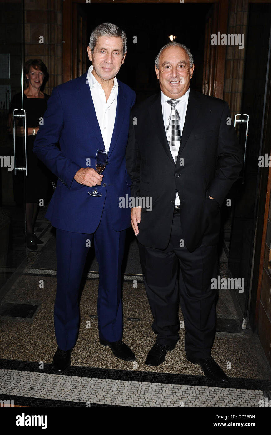 Sir Stuart Rose and Sir Phillip Green arrive at the National Magazine ...