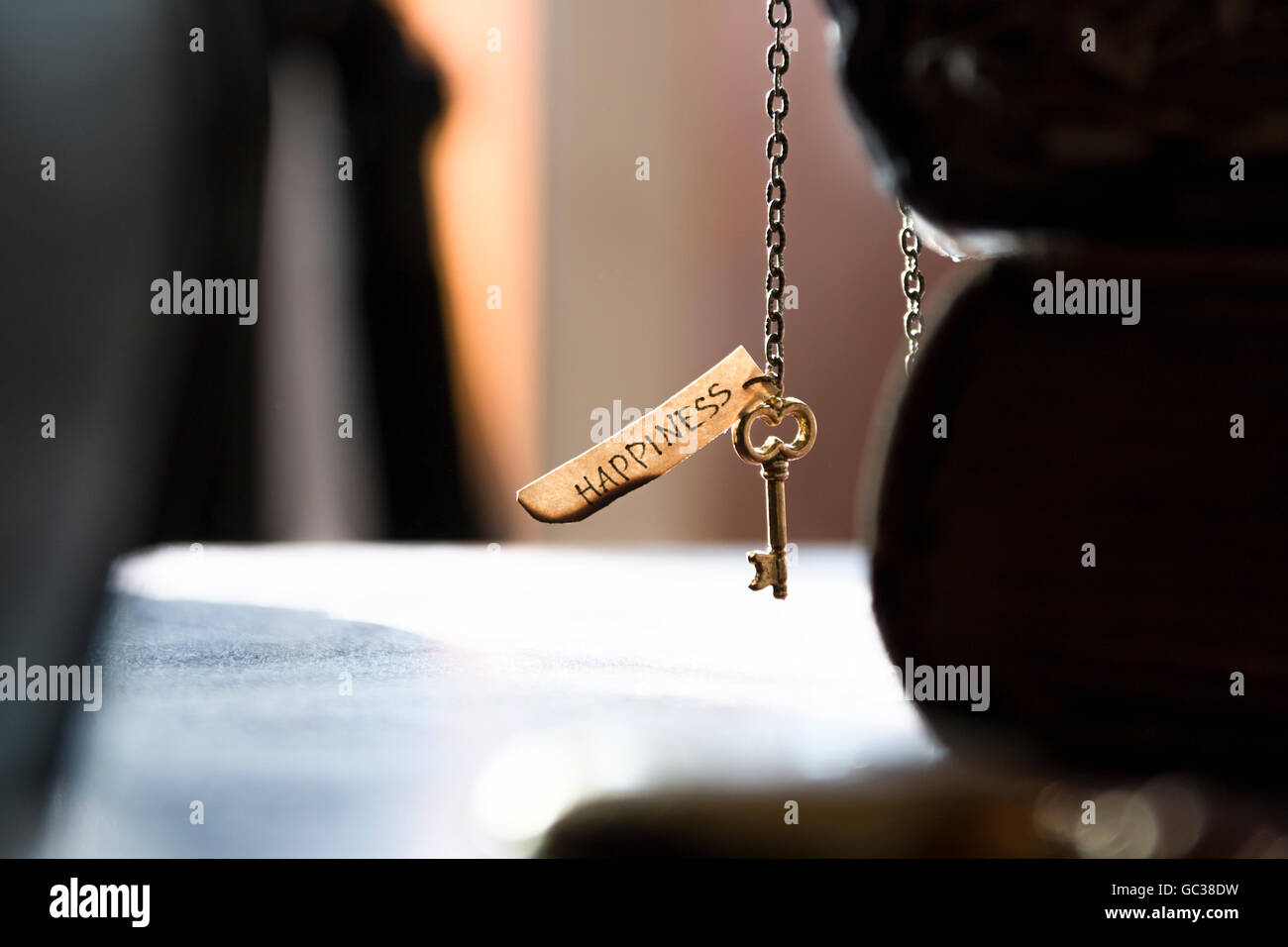 religion idea, the Bible and the key to happiness Stock Photo - Alamy