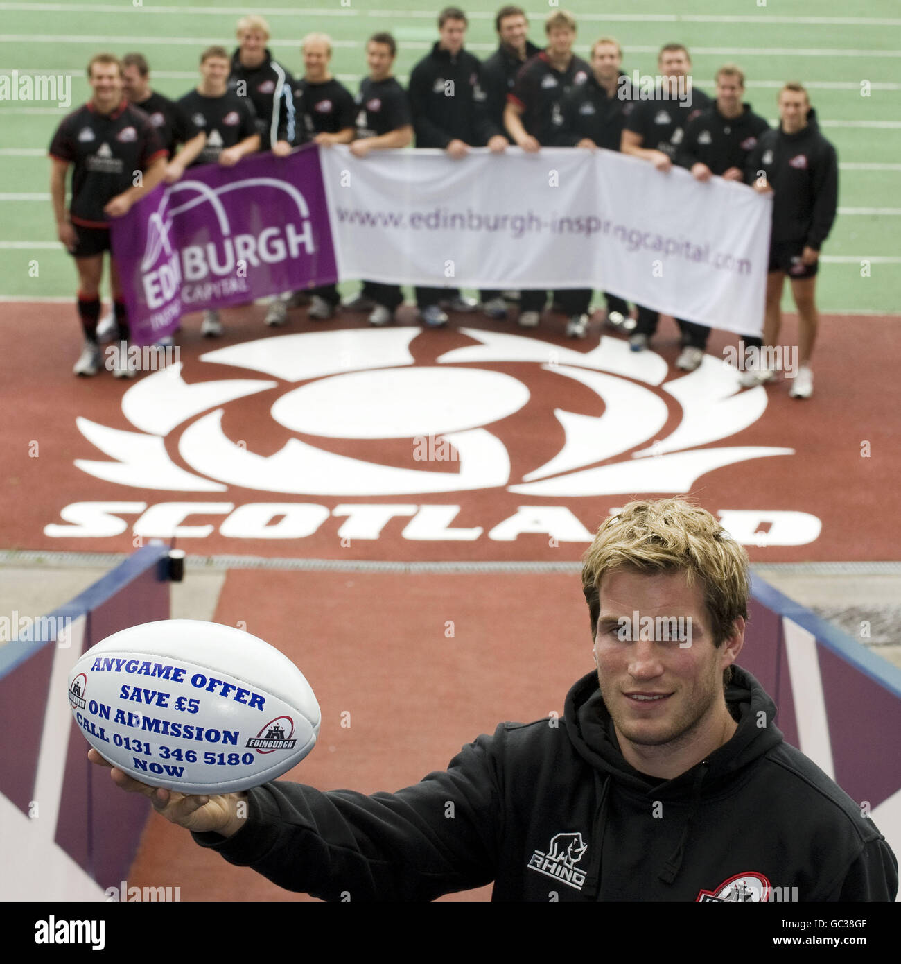 Phil Godman of Edinburgh Rugby club promotes a new deal for tickets ...