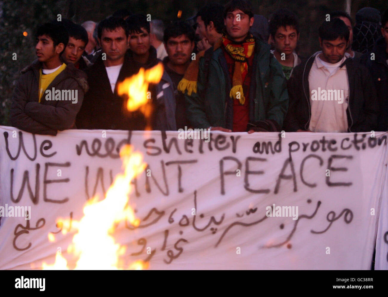 Fire jungle man hi-res stock photography and images - Alamy