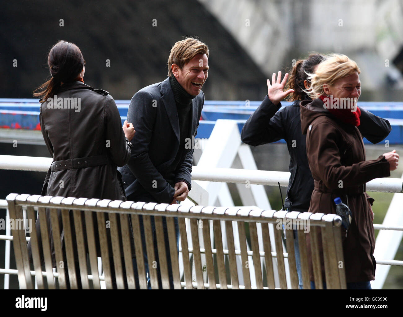 Actors Ewan McGregor and Eva Green whilst filming "The Last Word" on ...