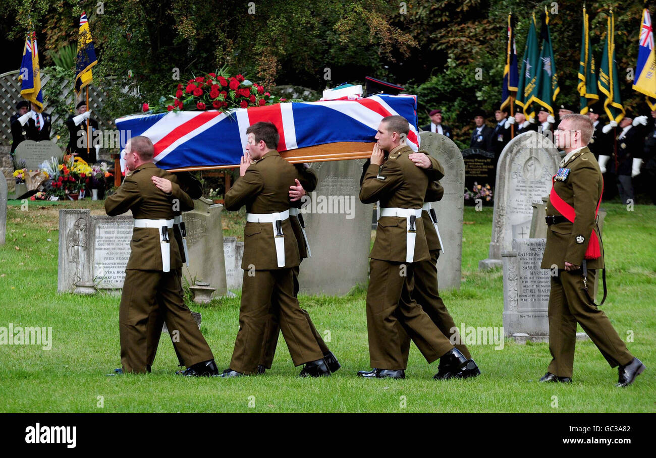 Private Gavin Elliott funeral Stock Photo - Alamy