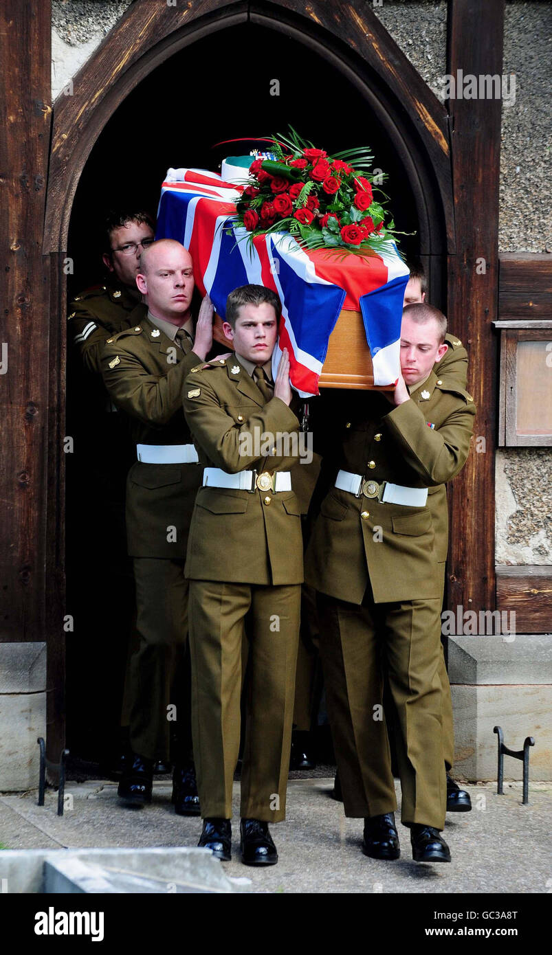 Private Gavin Elliott funeral Stock Photo - Alamy