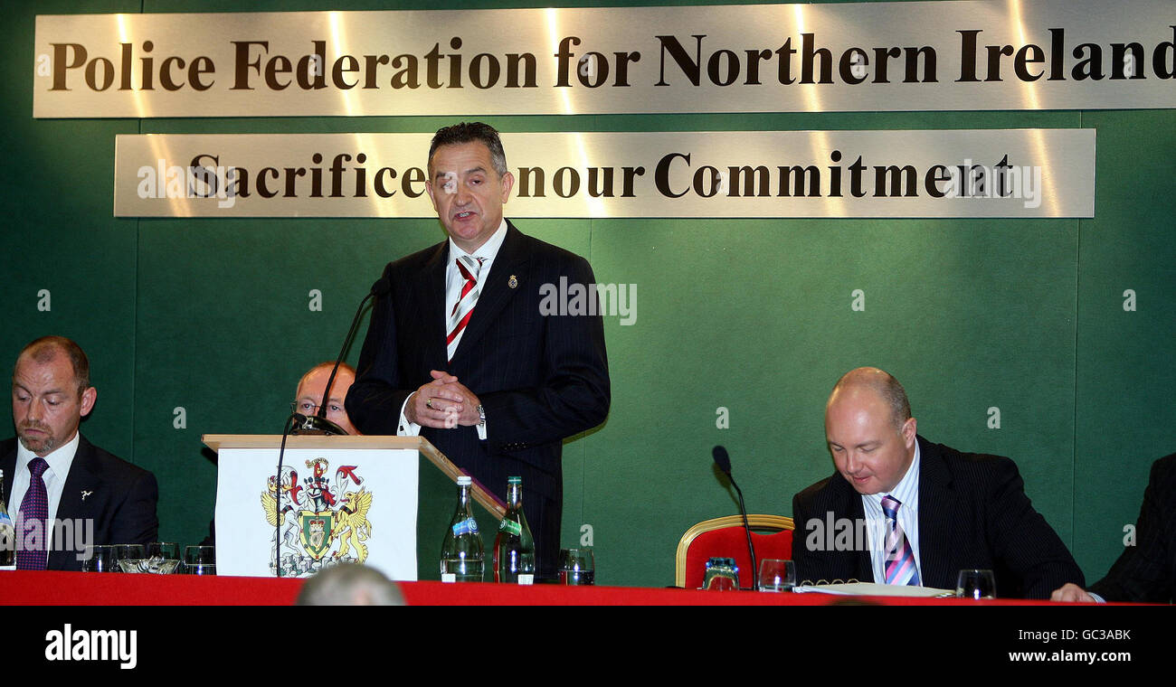 Terry Spence, Chairman of the Police federation, speaking at the ...