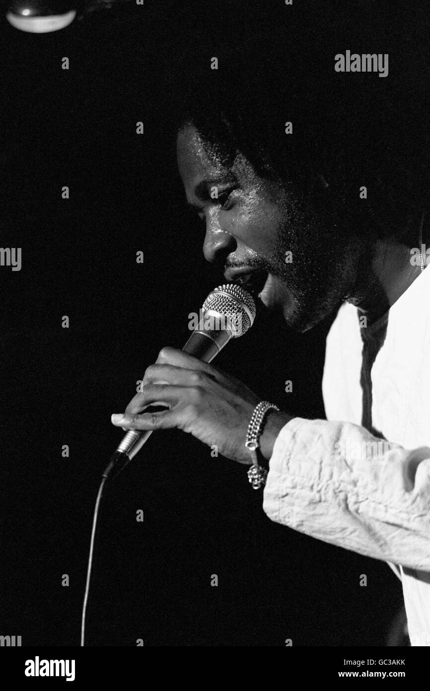 Calypso band leader David Rudder performing at the Old Vic, Fletcher ...